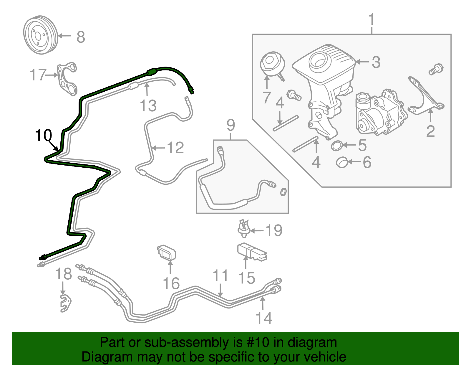 2009-2013 Porsche 911 Power Steering Pressure Line 997-347-445-15 ...