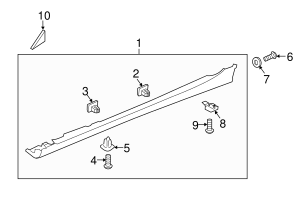 2006-2023 Hyundai Rocker Panel Molding Screw 12493-04147-B | OEM Parts ...