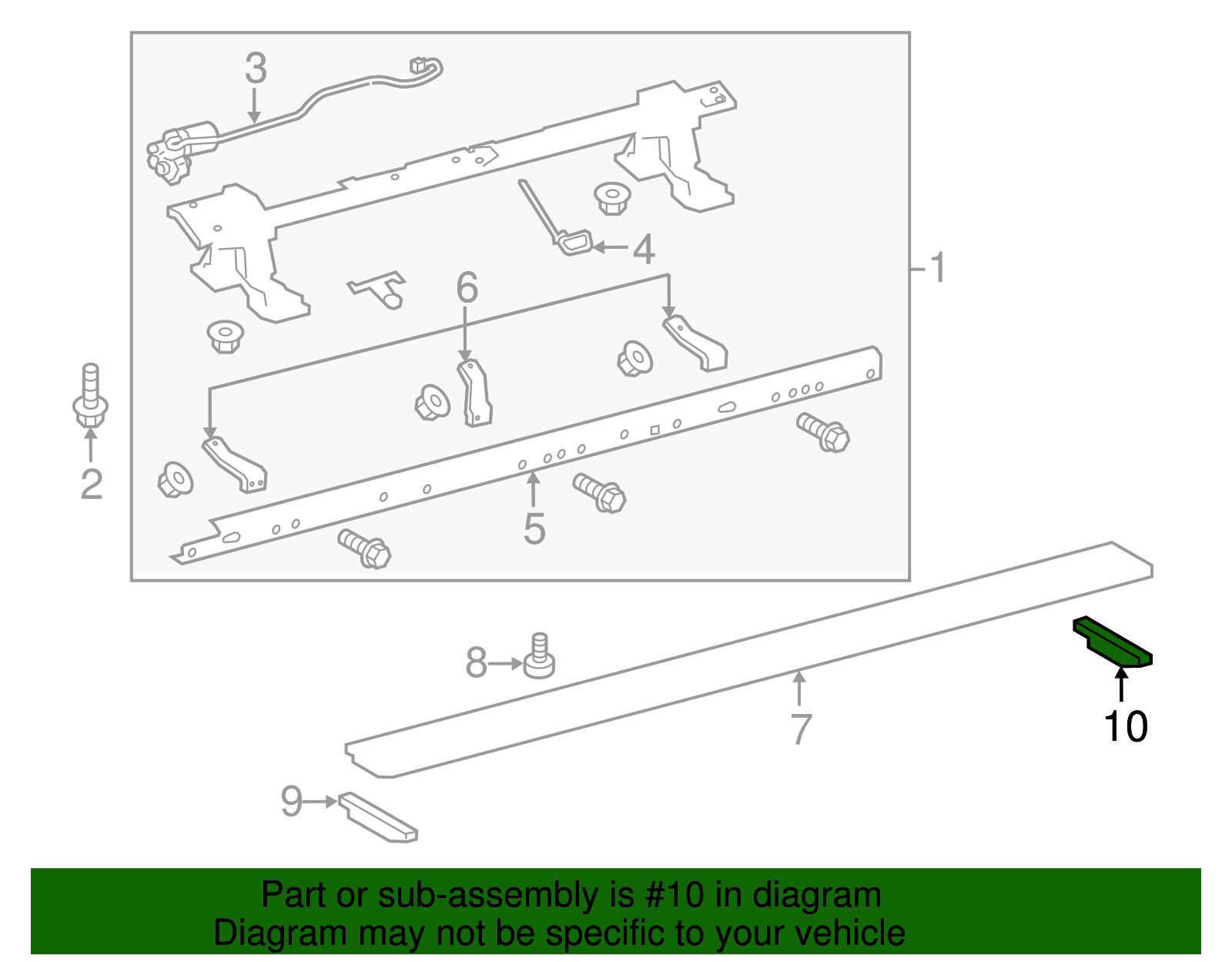 2012-2024 Toyota 4Runner Step Board End Cap 51774-35100 | Toyota San ...
