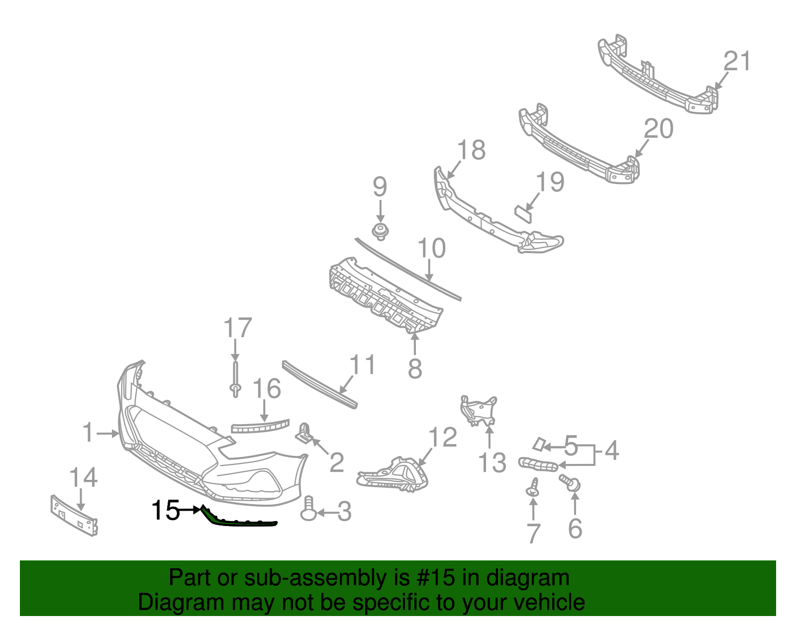 2018-2019 Hyundai Sonata Lower Molding 86552-C2AA0 | OEM Parts Online
