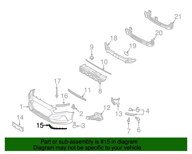 2018-2019 Hyundai Sonata Bumper Trim 86552-C2AA0 | AutoNationParts.com