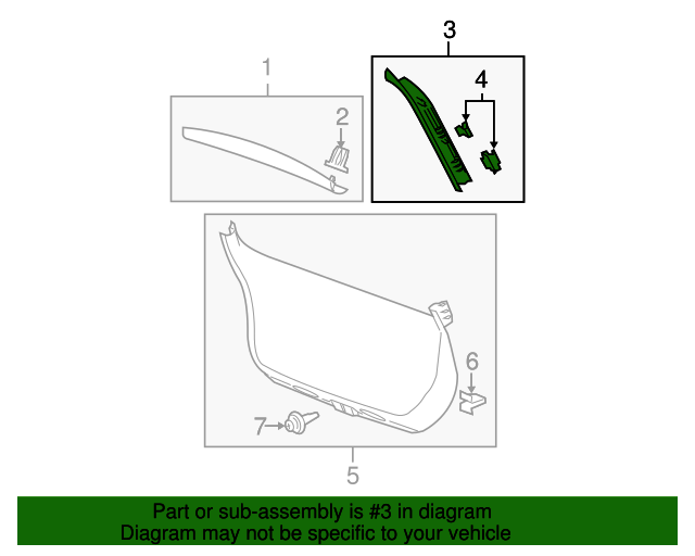 2007 Chevrolet Malibu Panel Asm L/Gate Tr Fin *E 15144983 | TascaParts.com