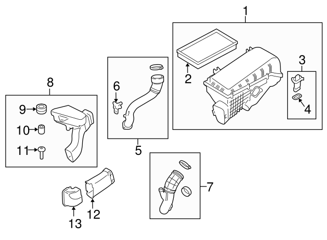 13627582337 - 2010-2022 BMW Mass Air Flow Sensor (13-62-7-582-337 ...