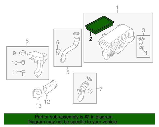 13-71-7-593-250 - Air Filter 2010-2022 BMW | AutoNationParts.com