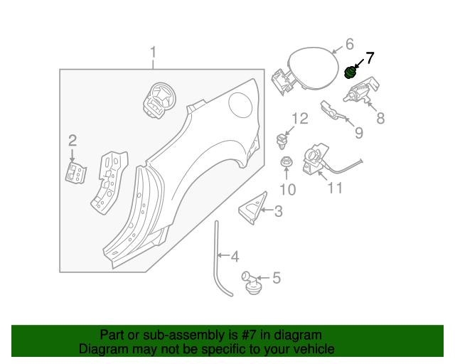1993-2021 Mazda Fuel Door Stopper GJ6A-42-459 | TascaParts.com