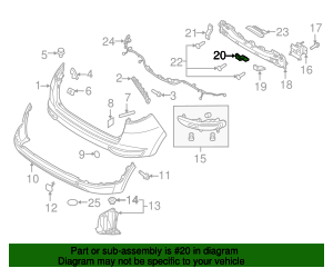 86636-D9010 - Impact Bar Lower Bracket 2017-2019 Kia Sportage | Kia ...