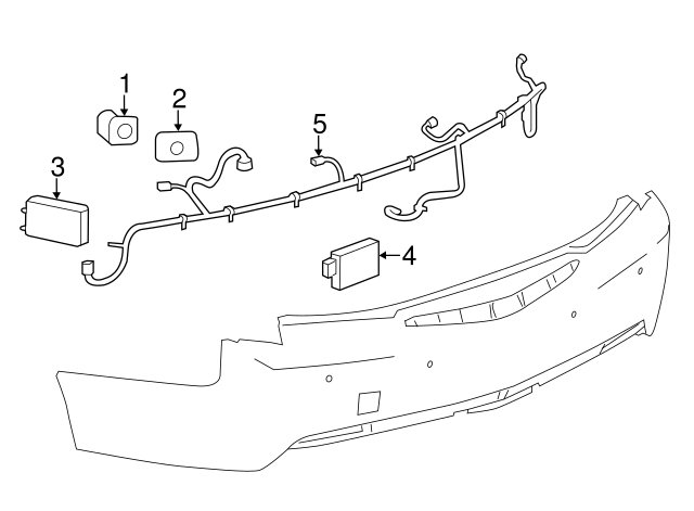 2017-2019 Cadillac CTS Backup Alarm Wiring Harness 84094868 GM ...