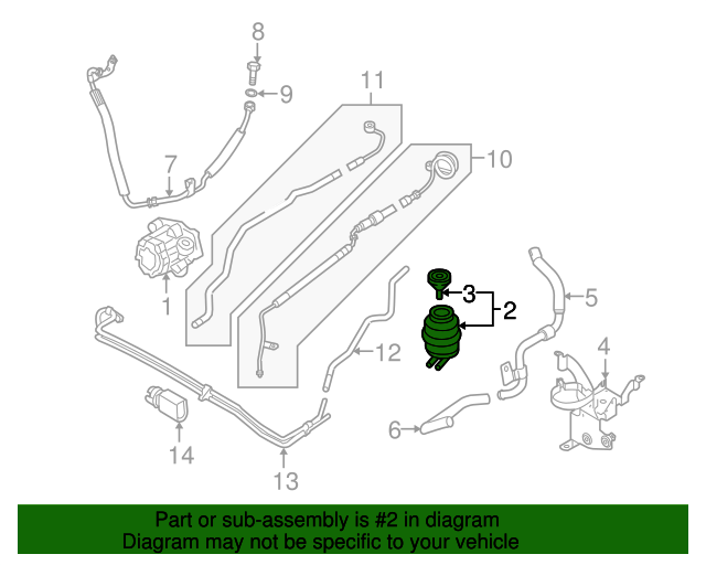 2005-2011 Audi Power Steering Reservoir 4F0-422-371-F | AutoNationParts.com