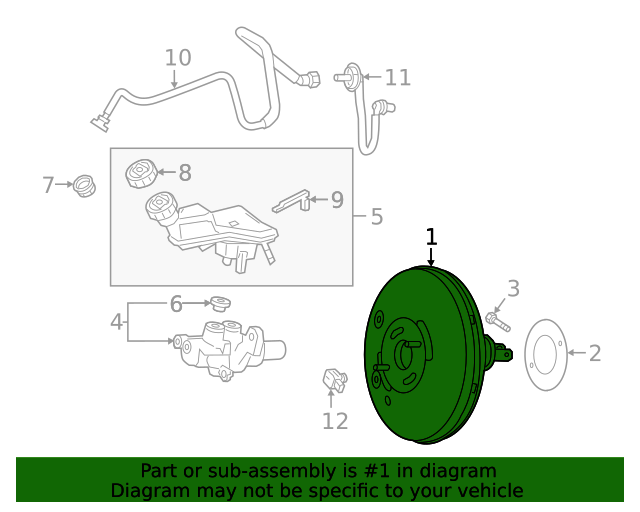 177-430-79-00 - Power Brake Booster 2019-2023 Mercedes-Benz ...