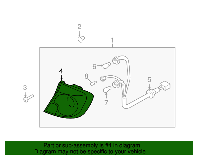 2003-2005 Hyundai Accent Lens & Housing 92421-25500 | QuirkParts