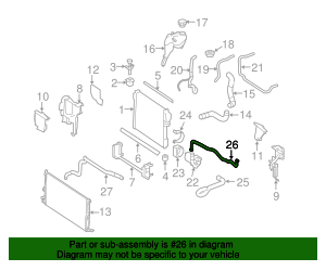221-501-80-82 - Engine Coolant Hose 2007-2010 Mercedes-Benz ...