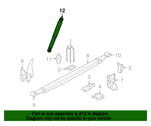 2007-2010 GM Premium Monotube Rear Shock Absorber 25870984 GM ...