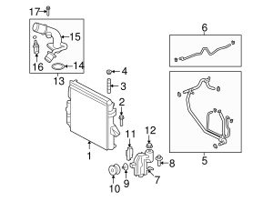 2005-2007 Land Rover LR3 Engine Coolant Outlet Flange LR020008 ...