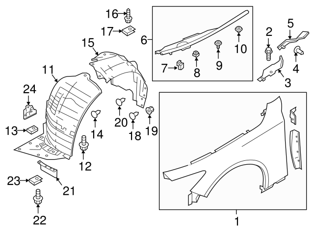 63843-5CA0A - Rear Fender Liner 2017-2020 Infiniti Q60 | INFINITI Parts ...