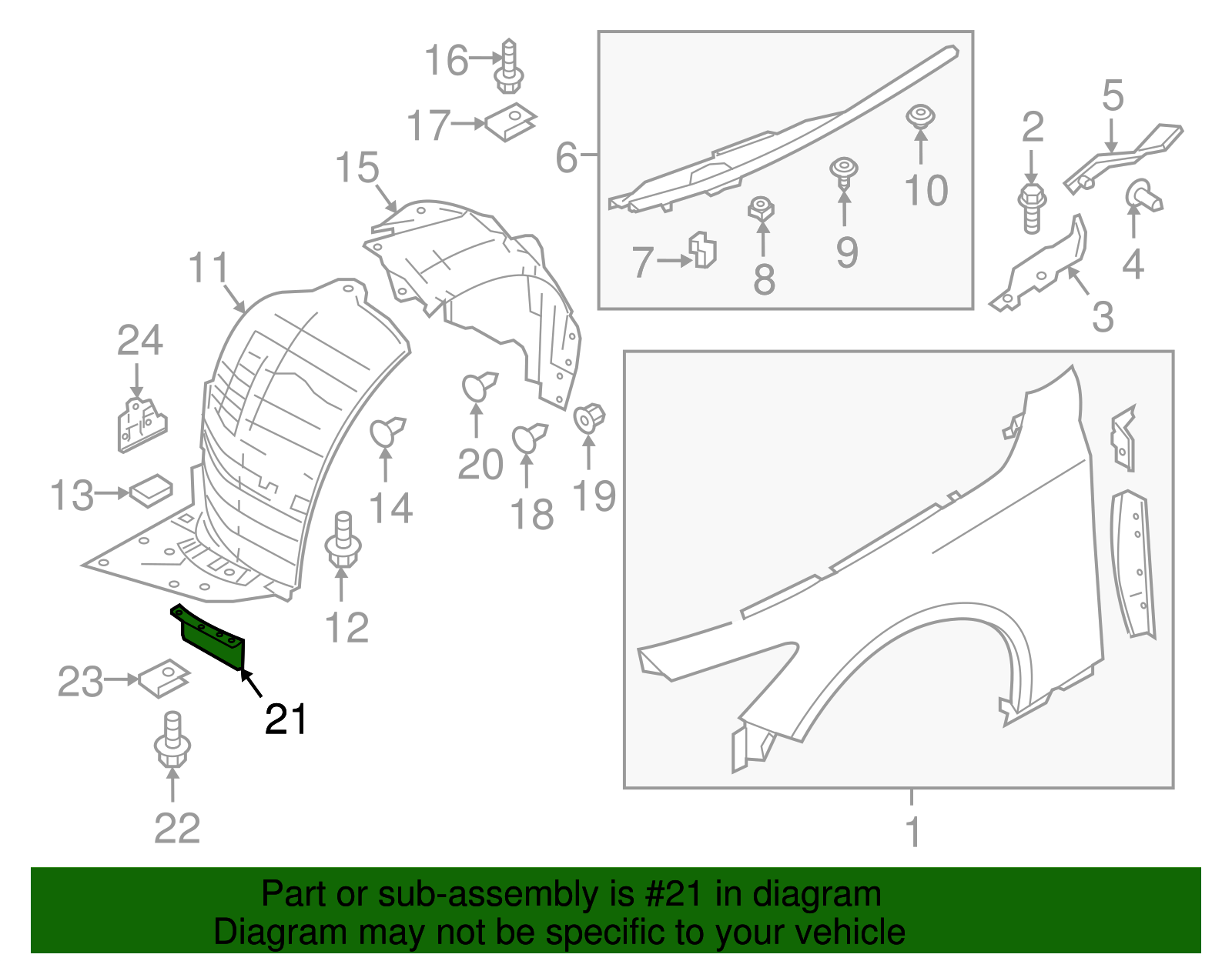 62823-5CB0A - Air Guide 2017-2020 Infiniti Q60 | INFINITI Parts ...