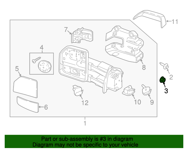 2017-2020 Ford Mirror Assembly Nut -W701694-S442 | TascaParts.com