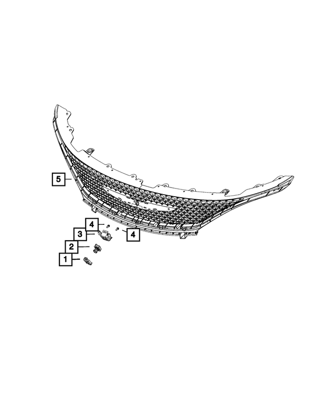 68260025AB - Radiator Grille 2017-2019 Chrysler Pacifica ...