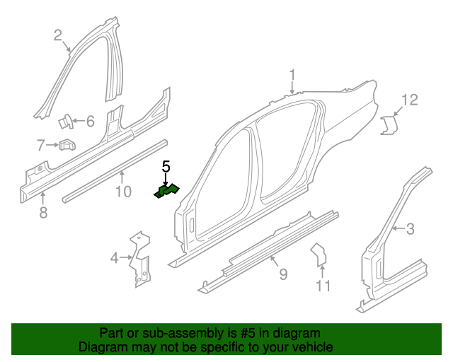 41-21-7-263-802 - Bracket, side panel, top right 2012-2019 BMW ...