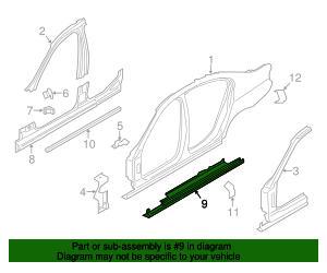 Genuine Rocker Panel for 2013-2019 BMW | OEM Part# 41-21-7-294-984 ...