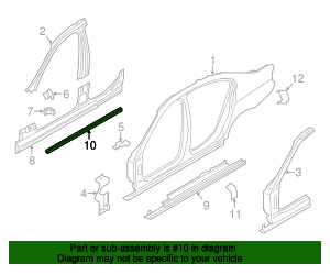 51-71-7-175-597 - Rocker Panel Reinforcement 2013-2019 BMW ...