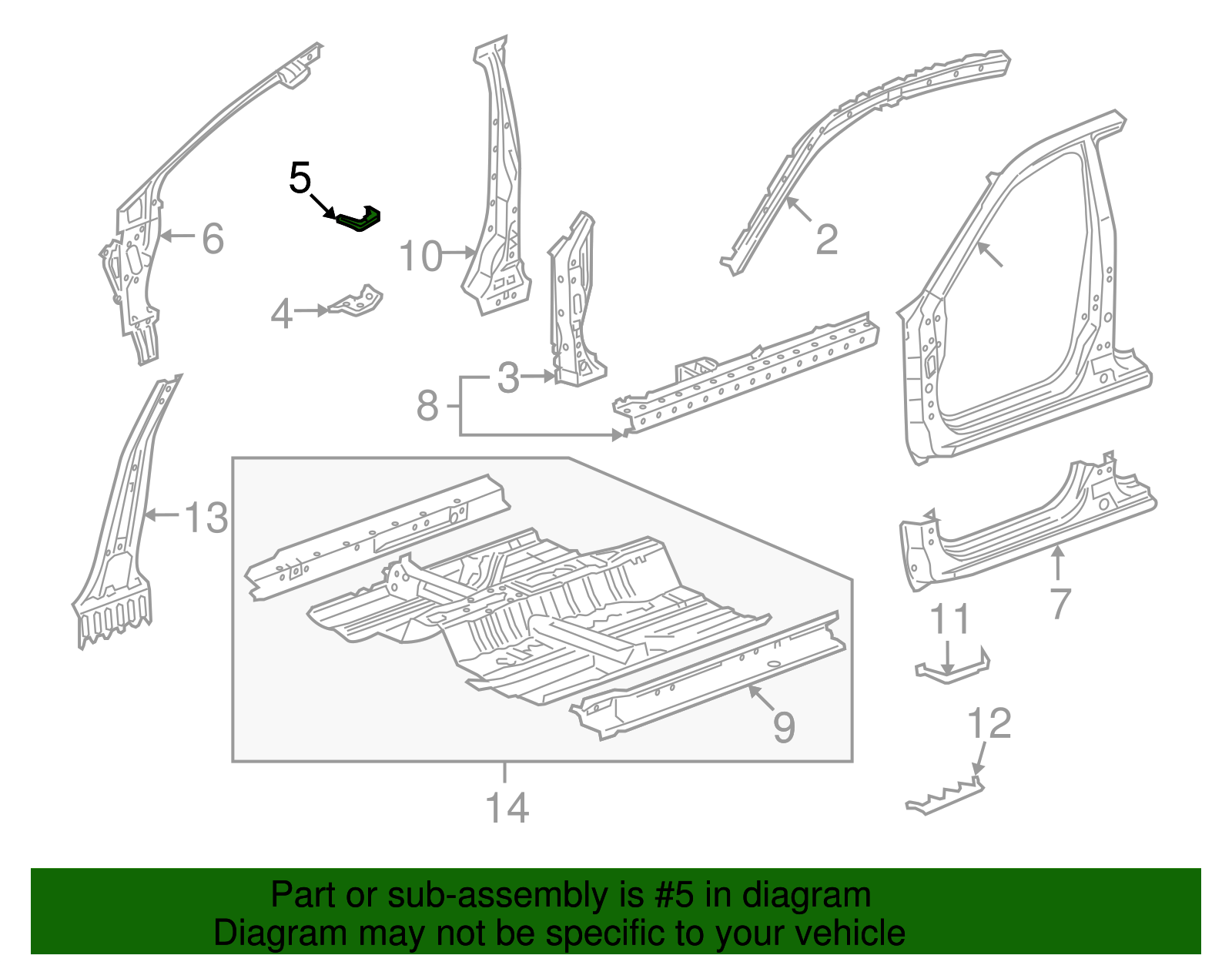 63138-TA5-A01 - Body A-Pillar Baffle Plate 2008-2012 Honda Accord | Honda Parts Online