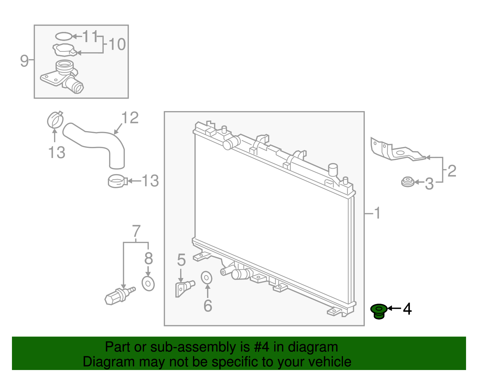 74172-SWA-000 - Radiator Assembly Lower Insulator 2010-2025 Honda ...