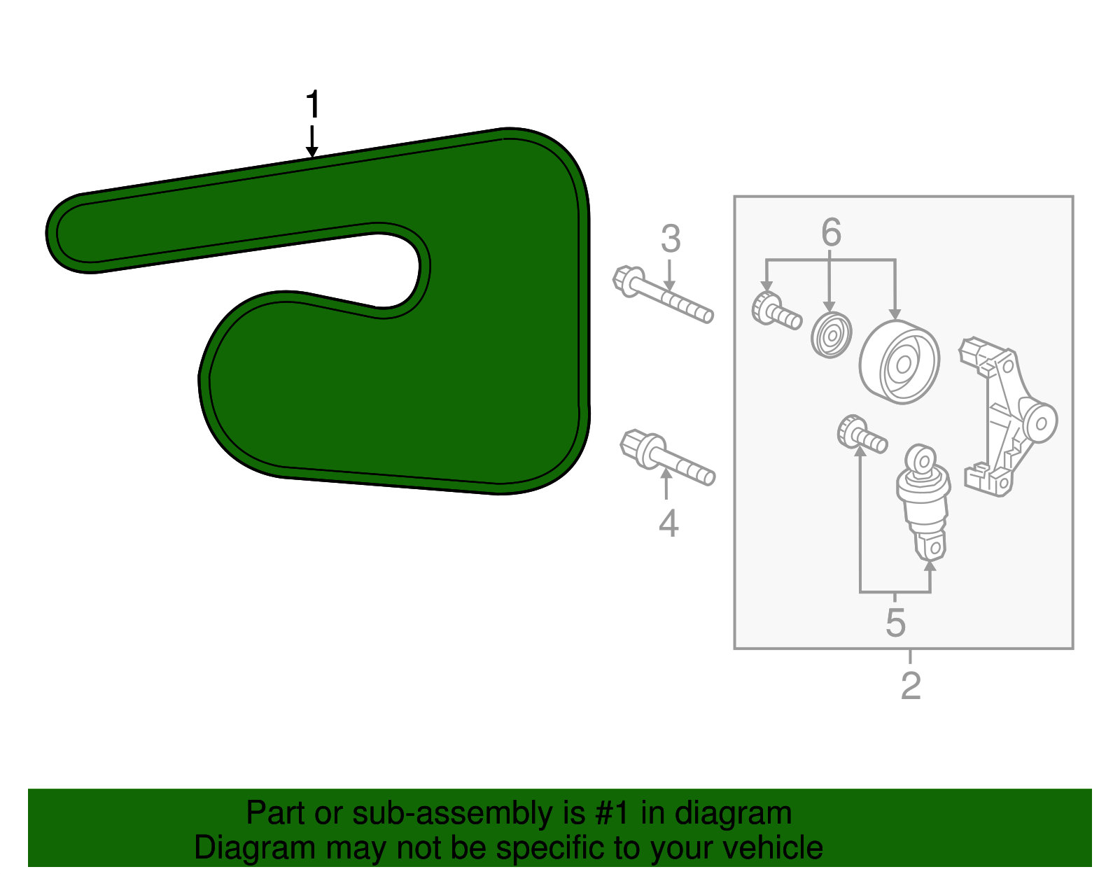 OEM 2018-2025 Honda Serpentine Belt 31110-5AG-Z01 | Honda Automotive Parts