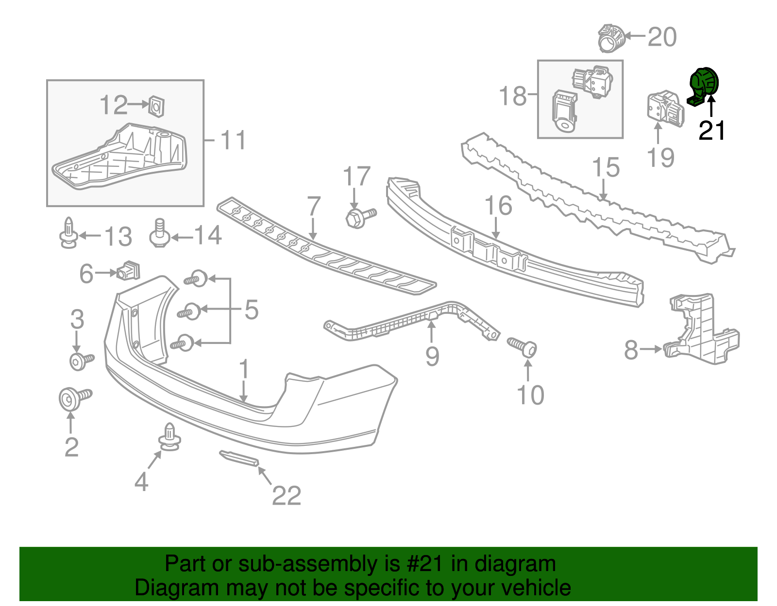39681-TL4-G01ZT - 2011-2015 Honda Odyssey - Retainer Parking Sensor ...
