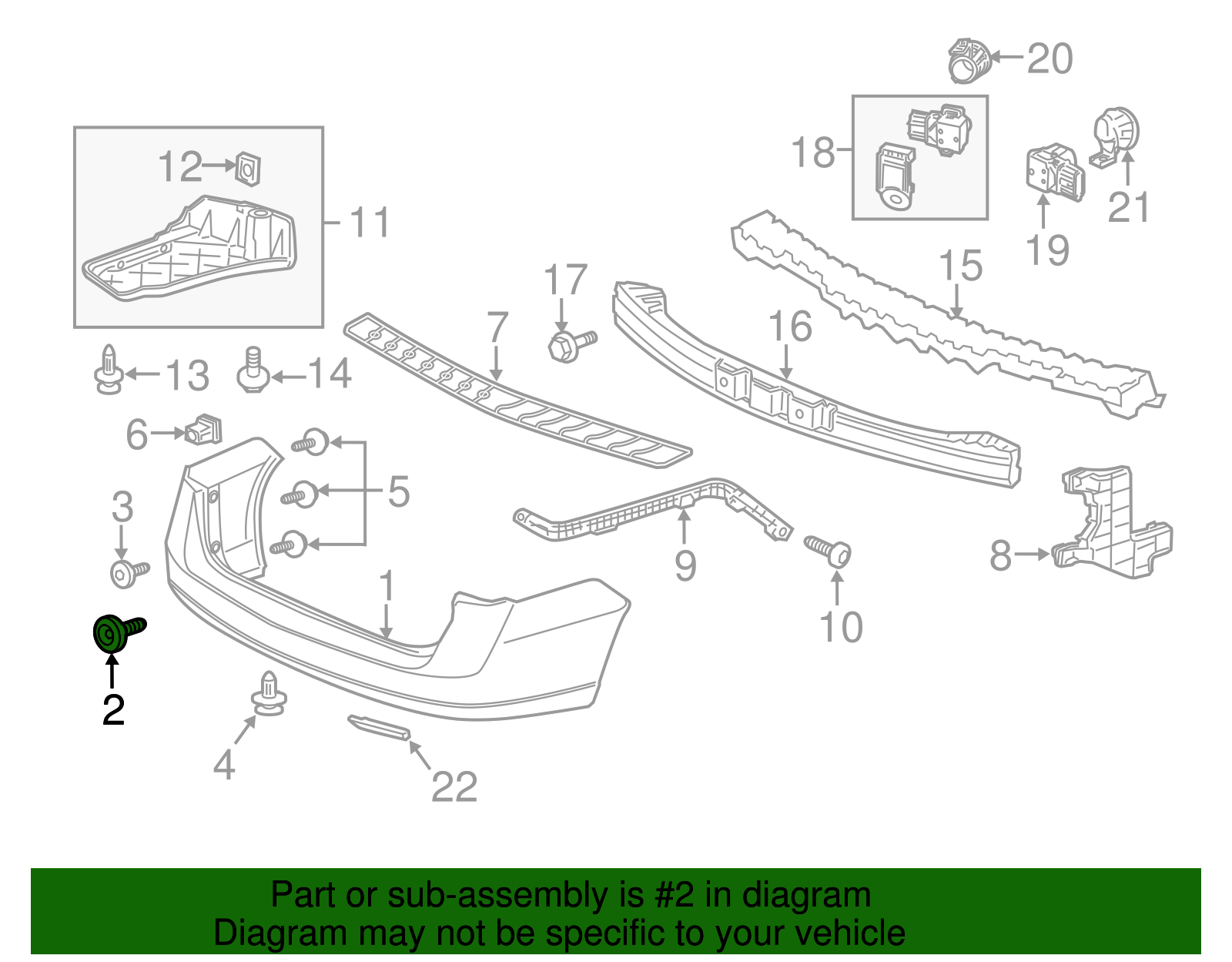 90107-S9V-A01 - Bumper Cover Bolt 2003-2022 Honda | Honda Parts Online