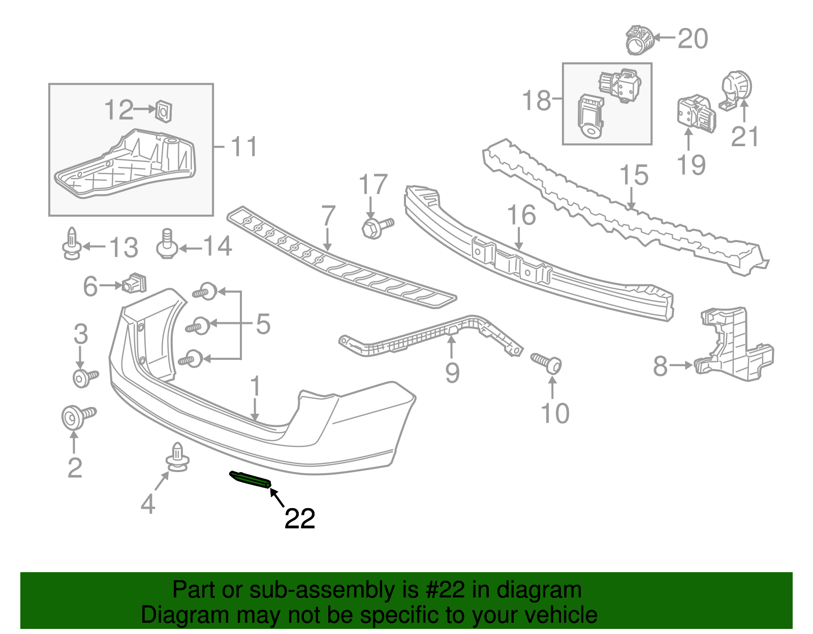 33555-TK8-A01 - Reflector 2011-2017 Honda Odyssey | Honda Parts Online