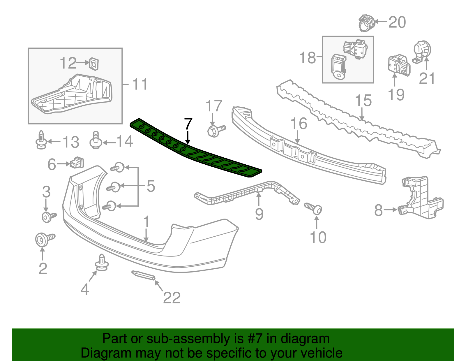 71510-TK8-A00 - 2011-2017 Honda Odyssey - Step Rear Bumper | Genuine ...