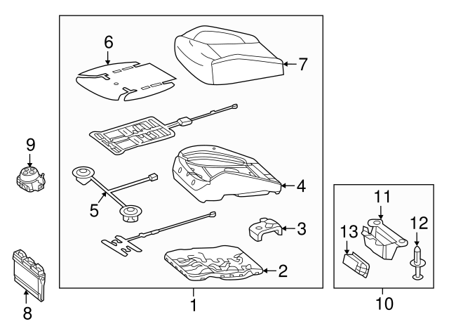 2016-2019 Mercedes-Benz Cushion Assembly 292-910-00-04-9E43 | MB OEM Parts