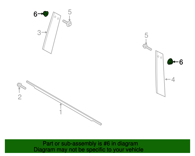 2018-2021 Ford Applique Nut w719007s300 | TascaParts.com