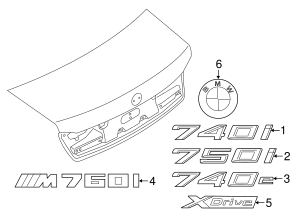 51147376812 - 2016-2020 BMW Nameplate (51-14-7-376-812) | BMW of South ...