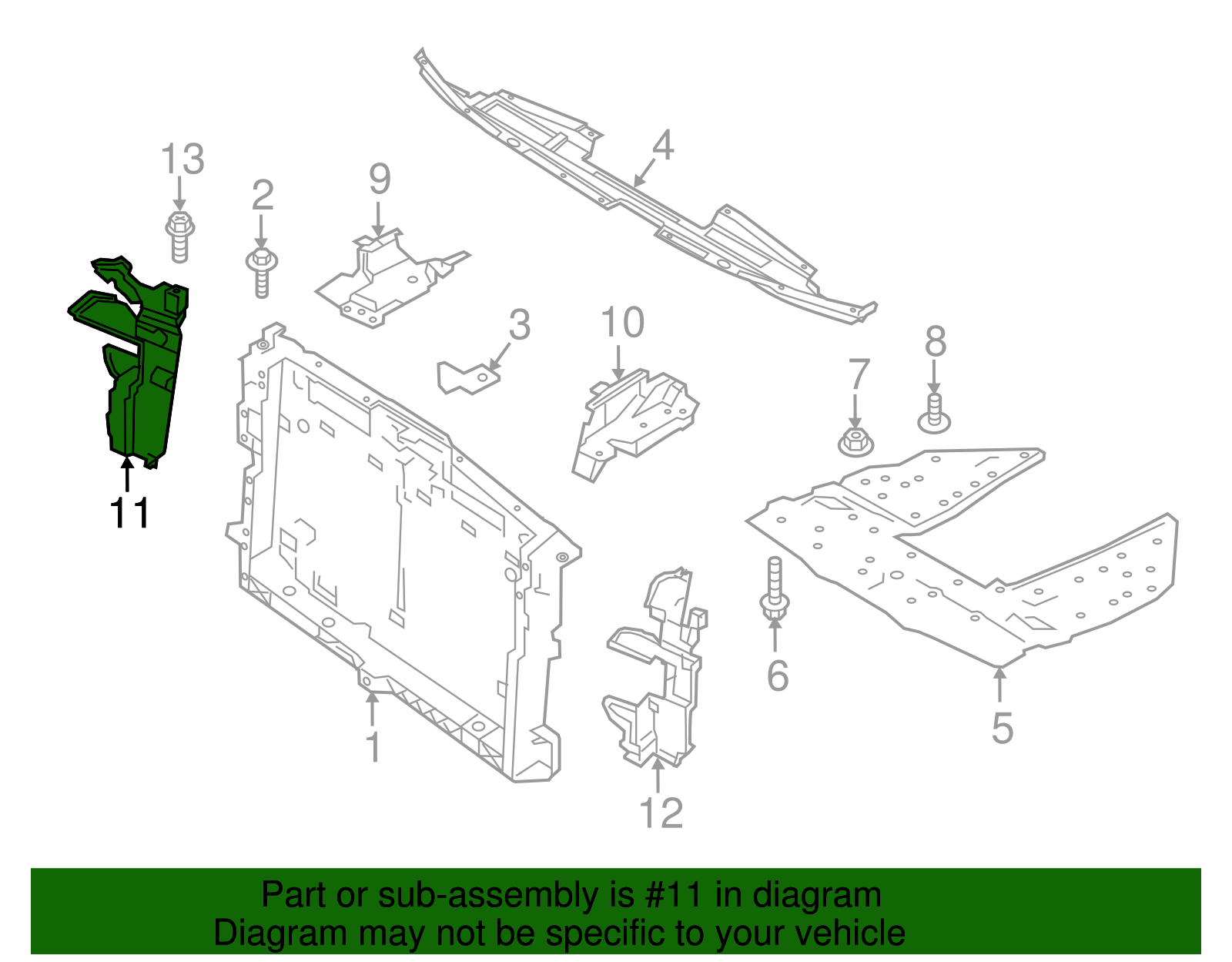 2019-2024 Nissan Murano Air Guide 21558-9UF0A | OEM Parts Online