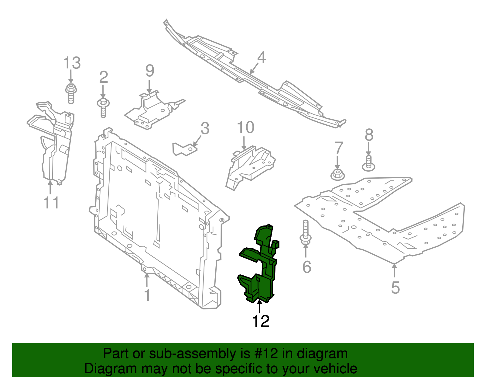 21559-5BC0B - Air Guide - 2015-2018 Nissan Murano | Nissan OEM Parts Direct