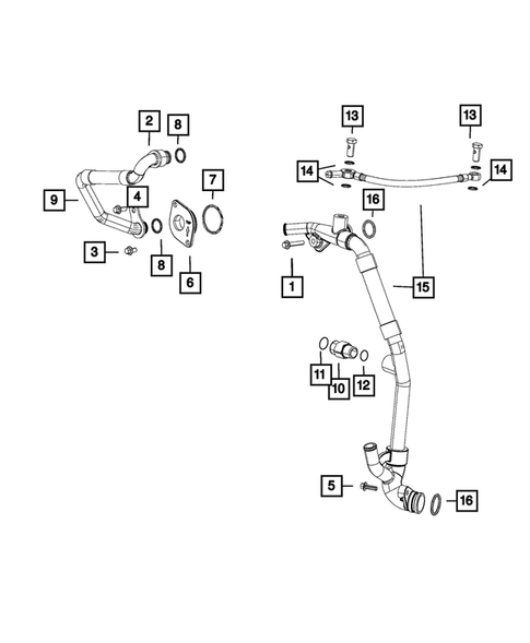 EGR Cooling System for 2015 Ram 3500 | Mopar Genuine Parts
