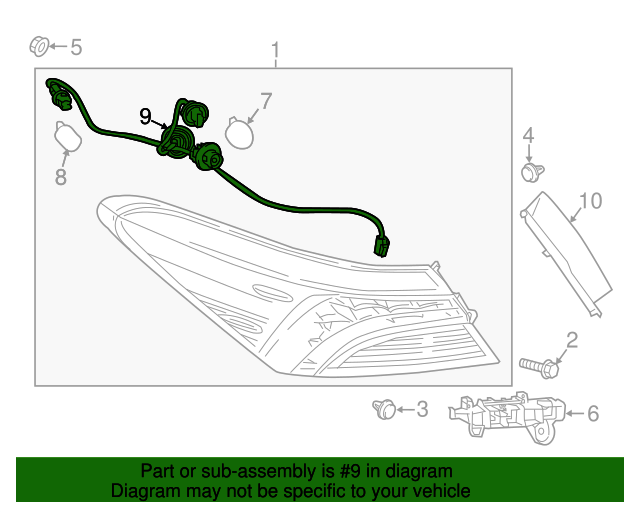 2018-2024 Toyota Camry Socket & Wire 81555-06720 | Toyota Parts Center