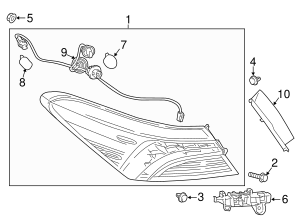 2018-2024 Toyota Camry Tail Lamp Assembly Retainer 52563-06080 | Toyota ...