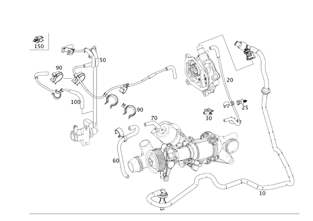 2015-2021 Mercedes-Benz Vacuum Line 274-070-29-32 | Mercedes-Benz Parts