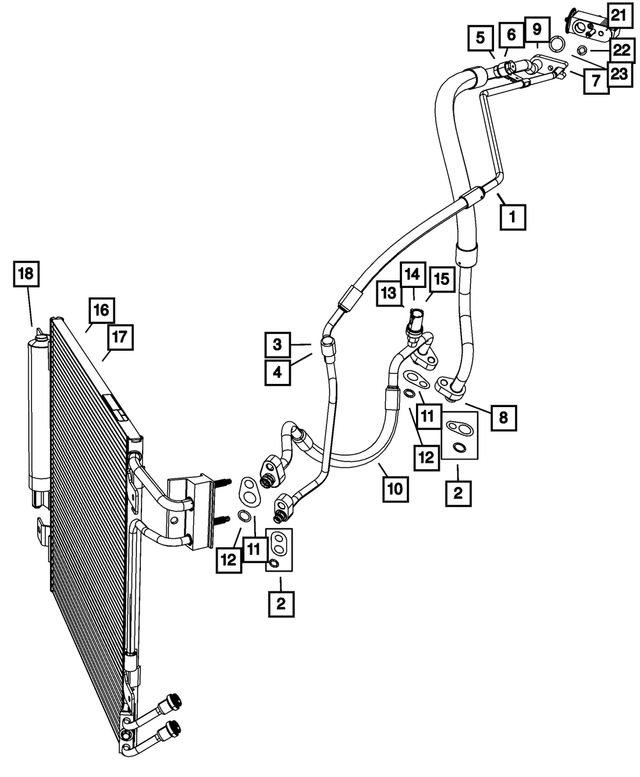 MOPAR A C SUCTION AND LIQU LINE - 55056587AC - 55056587AC | Mopar ...