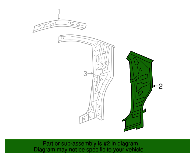 95996033 - Passenger Side Inner Lower Hinge Pillar Panel with Bracket ...