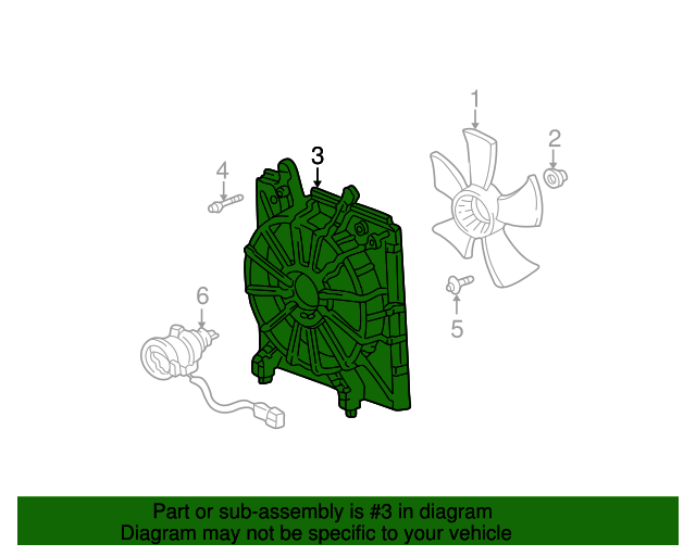 19015-RJE-A01 - Shroud - 2006-2008 Honda Ridgeline | Honda Factory Parts