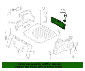 2017-2018 Hyundai Elantra Rear Body Trim 85770-F2000-TRY | OEM Parts Online