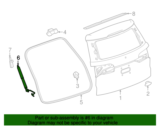 84793127 - Driver Side Liftgate Power Assist Actuator 2018-2024 ...
