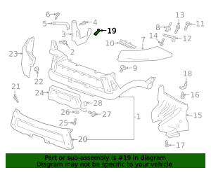 2019-2022 Chevrolet Colorado Front Bumper Fascia Lower Bracket 84394538 ...