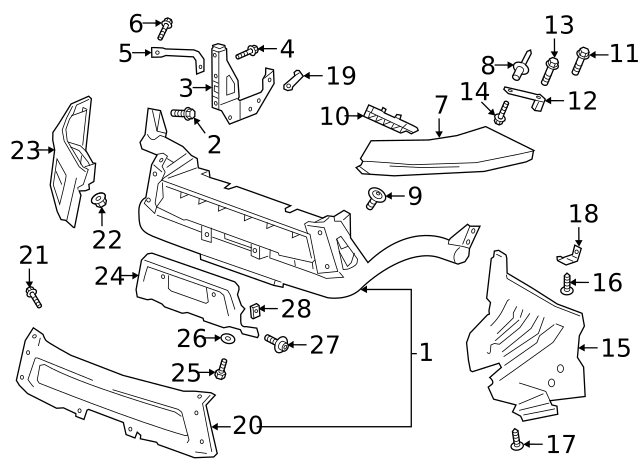 2019-2022 Chevrolet Colorado Front Bumper Fascia 86798793 GM ...