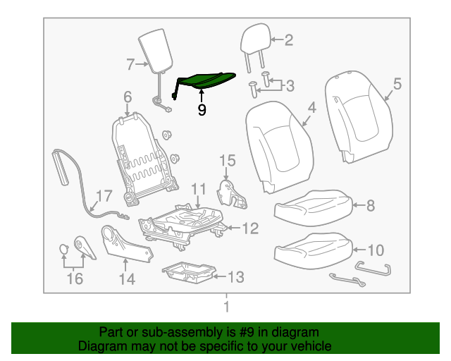 2013-2016 Chevrolet Passenger Presence Sensor Module 95245505 GM ...