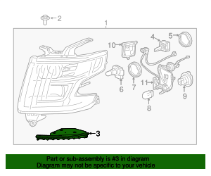 2015-2020 Chevrolet Driver Side Headlamp and Front Bumper Fascia Mount ...
