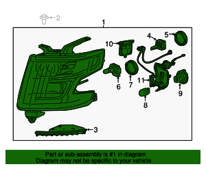 2015-2020 Chevrolet Passenger Side Headlamp (Replaces Part Number ...